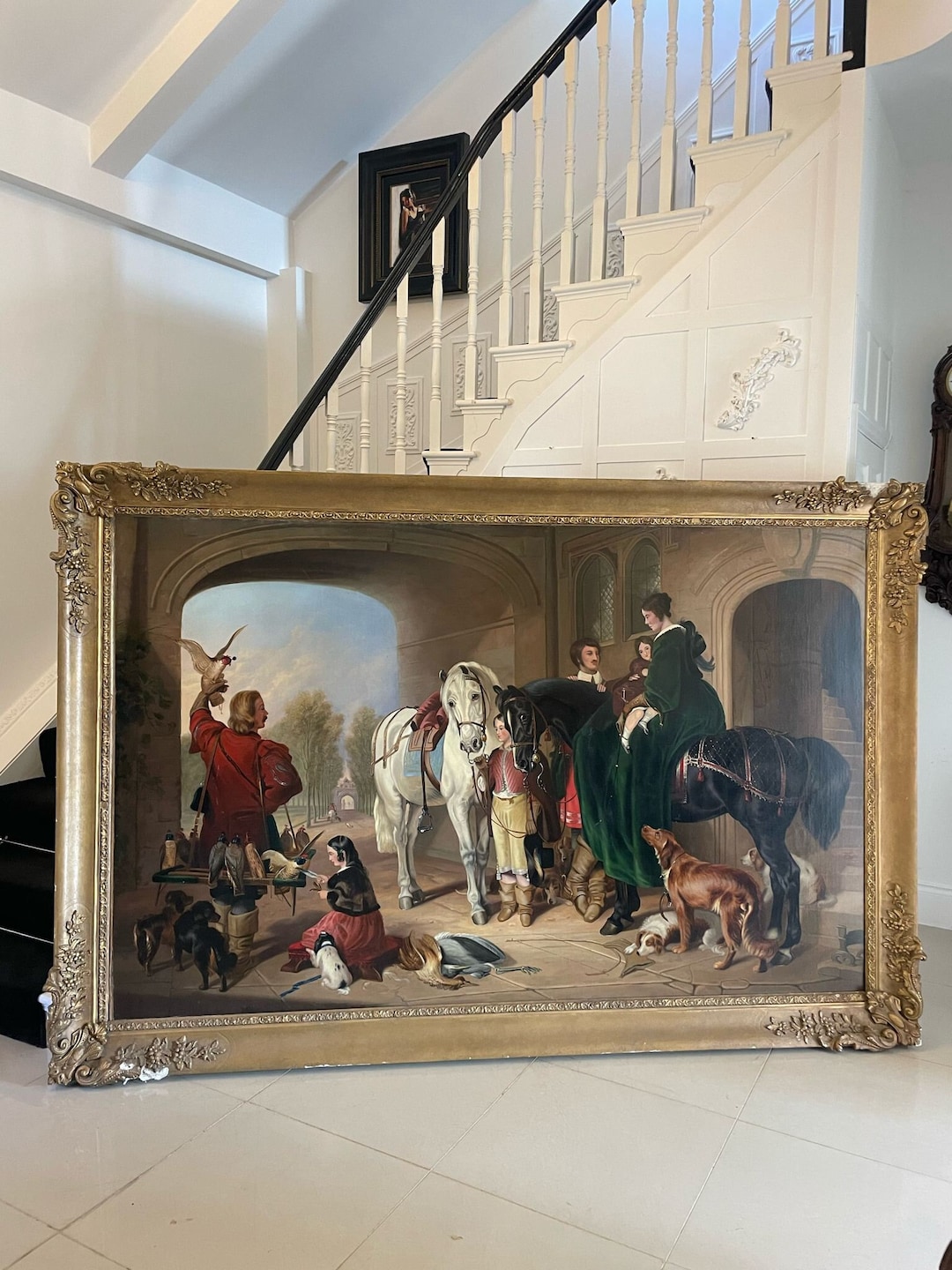 An Extra Large Oil on Canvas Painting Aft. Sir Edwin Henry Landseer, RA ...
