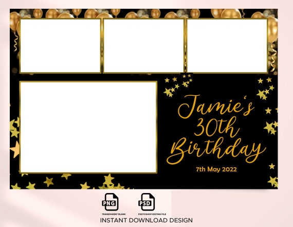 Photo Booth Template Birthday Photo Booth Template Party - Etsy