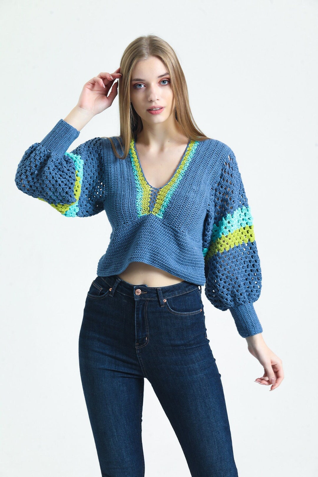 Knit Crochet Top , Crochet Vest, %100 HANDMADE Knitwear Woman Top - Etsy