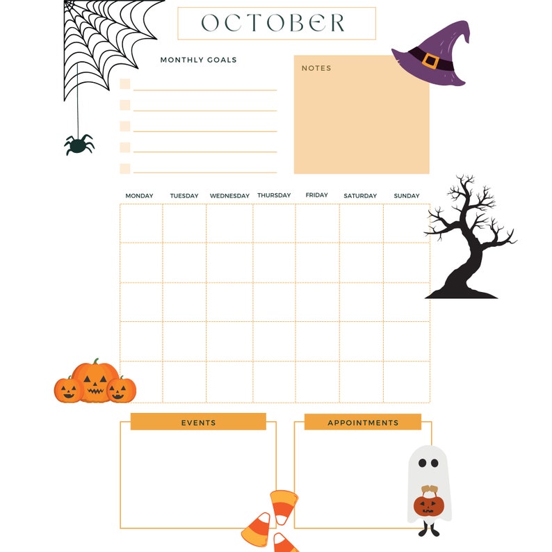 Themed Yearly Planner Download - Etsy