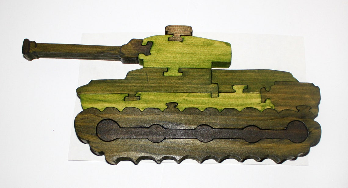 Tank Scroll Saw Puzzle Pattern - Etsy