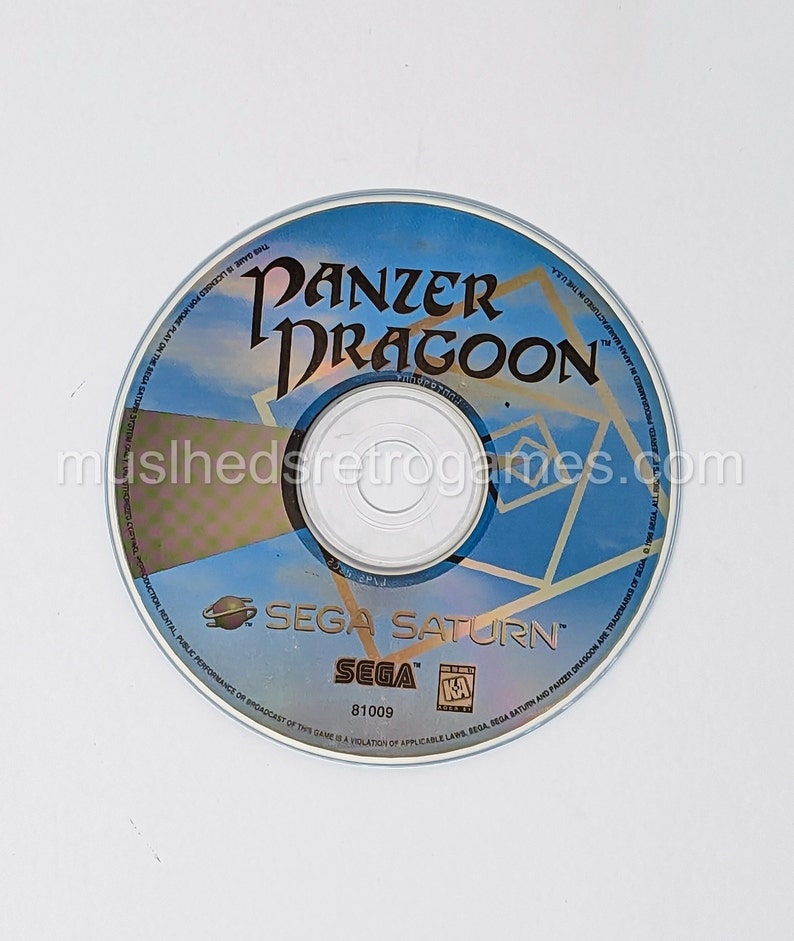 Panzer Dragoon - Sega Saturn Reproduction Game + Longbox, Sponge ...