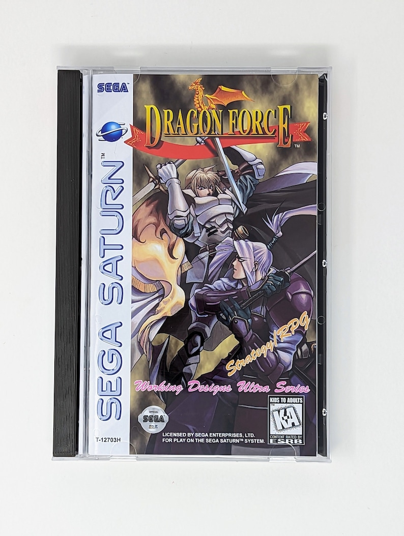 Dragon Force - Sega Saturn Reproduction Game + Longbox, Sponge ...