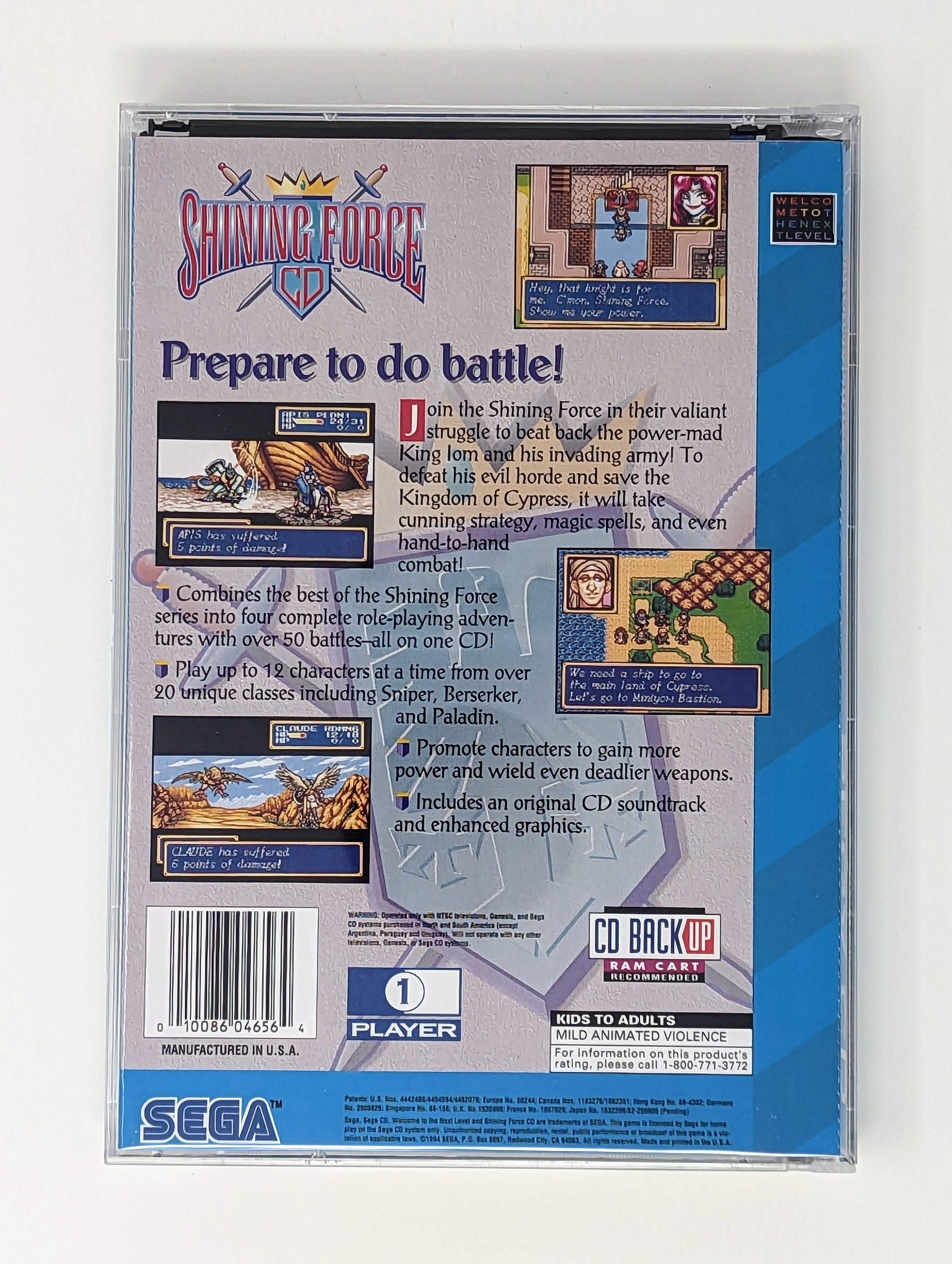 Shining Force CD Sega CD Game Longbox Sponge & Protective - Etsy