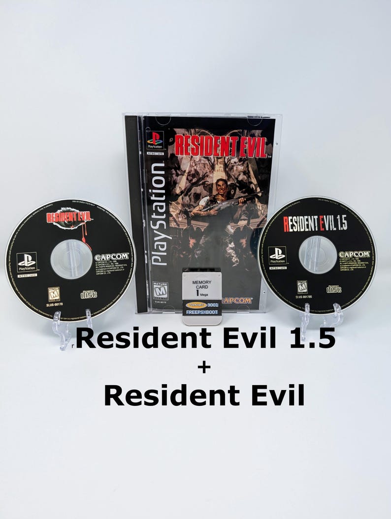 Resident Evil, Resident Evil 1.5 Playstation Reproduction Game ...