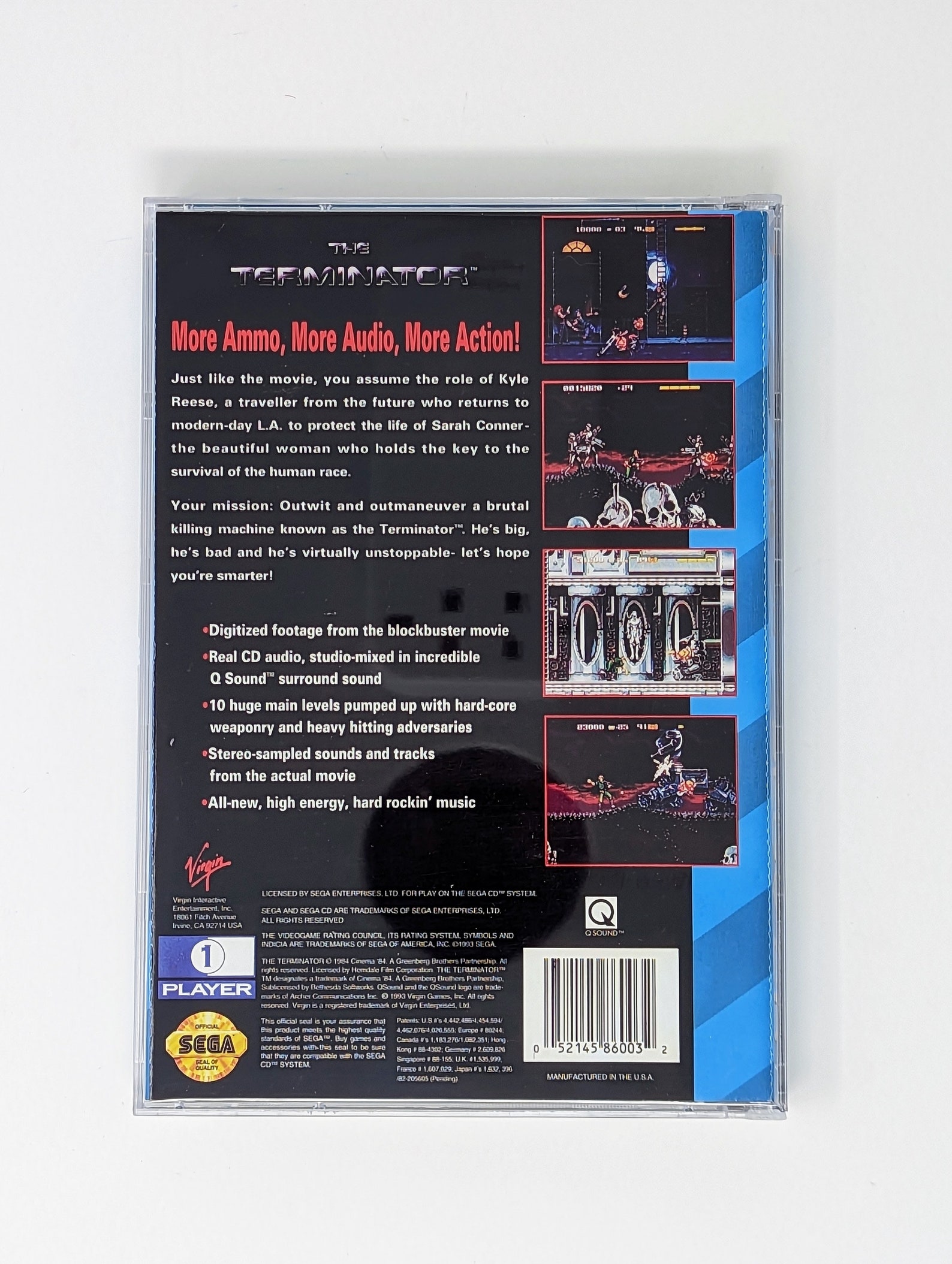 The Terminator - Sega CD Reproduction Game + Longbox, Sponge ...