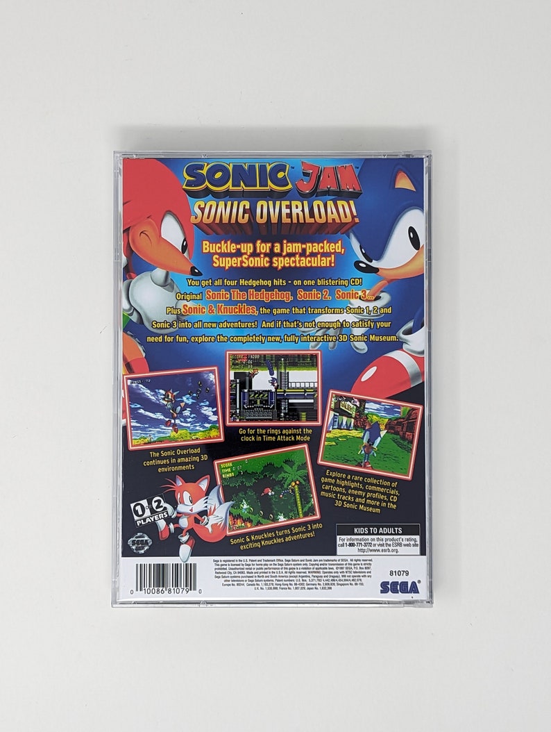 Sonic Jam - Sega Saturn Reproduction Game + Longbox, Sponge ...