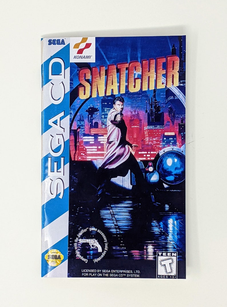 Snatcher - Sega CD Reproduction Game + Longbox, Sponge & Protective Case - Etsy