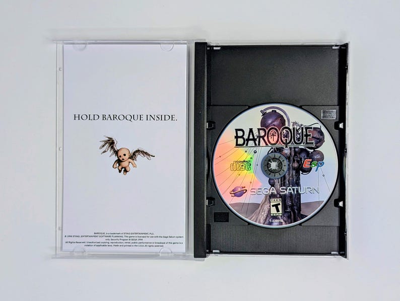 Baroque Sega Saturn Reproduction Game Longbox Sponge And Protective
