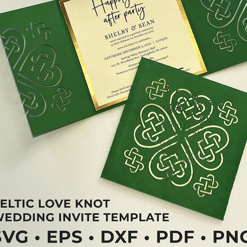 Irish Celtic Wedding Invitation Celtic Knot Wedding - Etsy