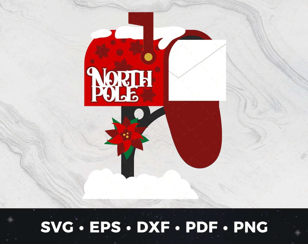 North Pole Svg, North Pole Mailbox Svg, Christmas Svg, Christmas Png ...