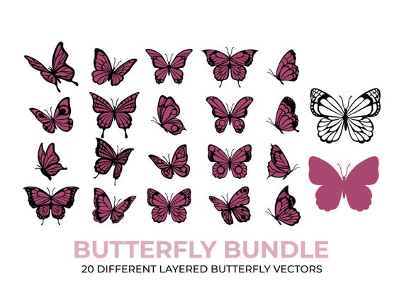 Butterfly SVG Butterfly Bundle SVG Files Butterfly SVG - Etsy