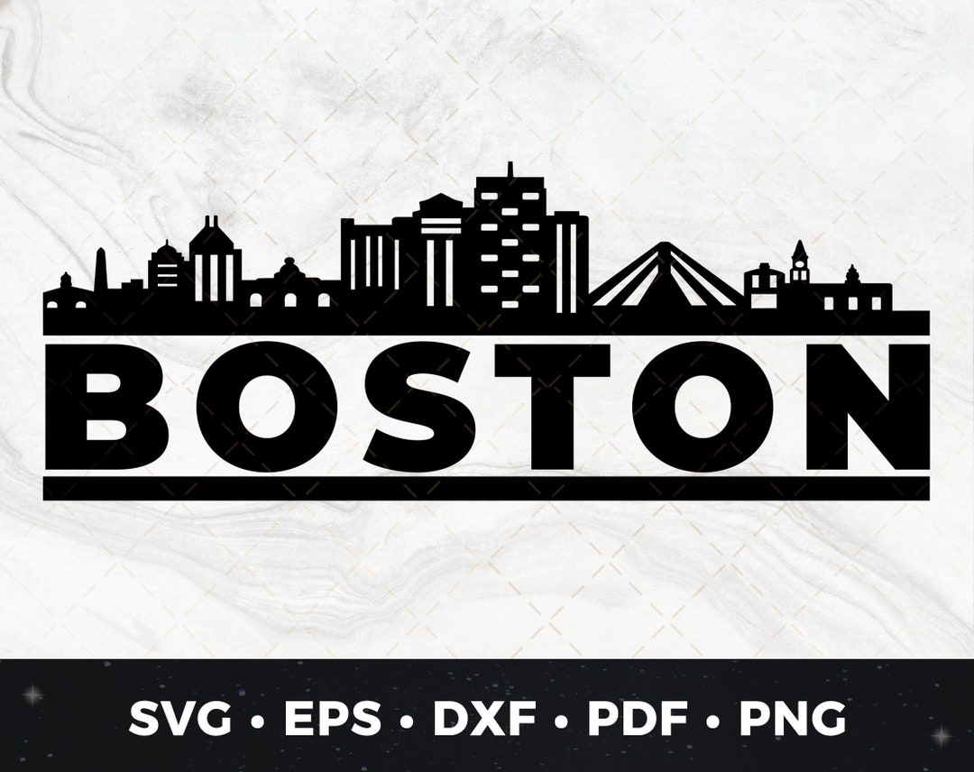 Boston Svg, City Skyline Silhouette Svg, Boston Skyline Svg, Boston MA ...
