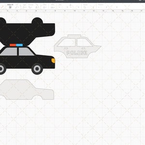 Police Car Card Svg, Police Birthday Card Svg, DIY Police Birthday Card ...