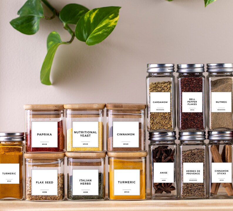 Printable Pantry Labels Square Pantry Labels Printable Spice - Etsy