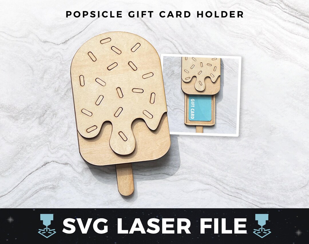 Popsicle Giftcard Holder Svg, Summer Gift Card Holder, Ice Cream Money ...