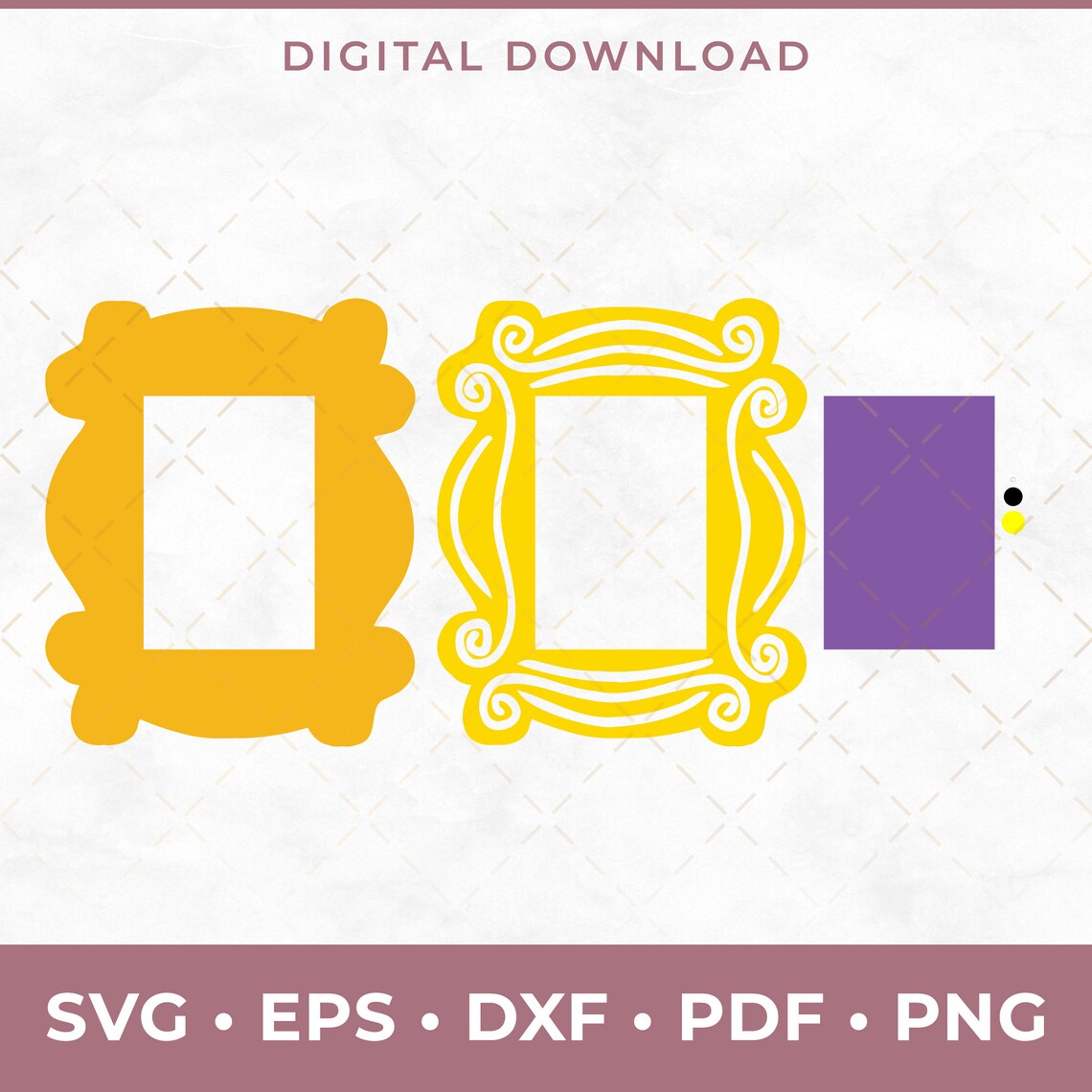 Friends Yellow Picture Frame Svg friends Inspired Friends - Etsy