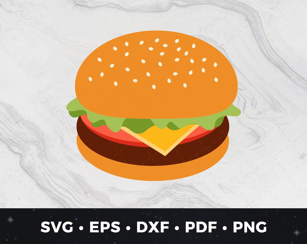 Burger Svg, Cheeseburger Clipart, Cheeseburger Svg, Burger Cut File ...