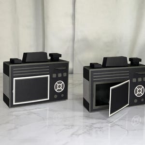 Camera Gift Box SVG, 3D Paper Camera Box, Photographer Favor Box, DIY ...