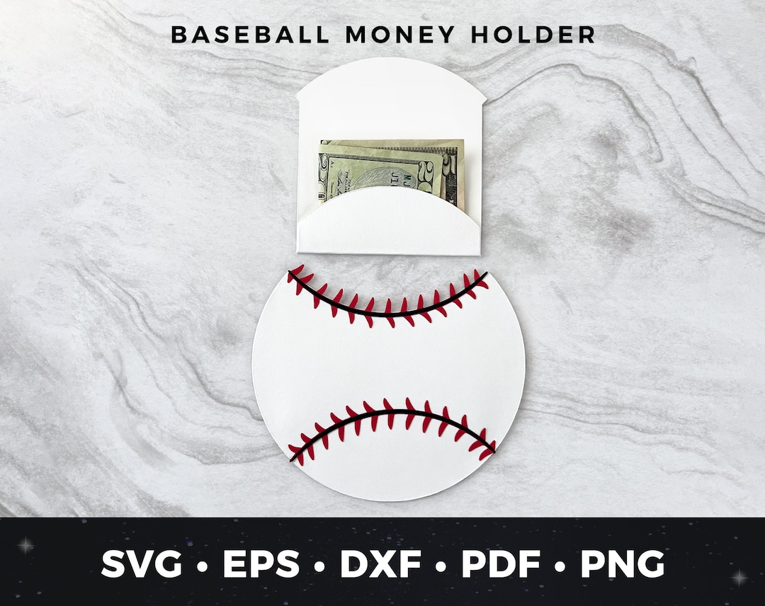 Baseball Money Holder Svg, Father's Day Card, DIY Baseball Coach Money ...