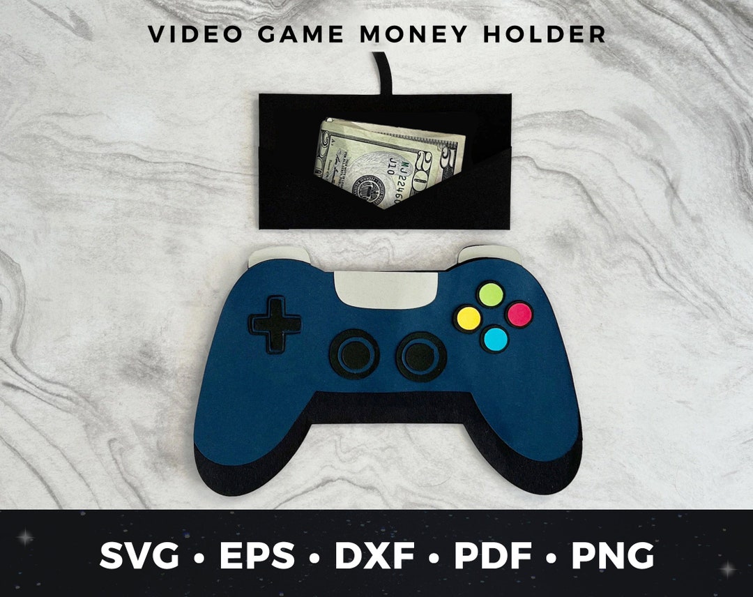 Video Game Controller Money Holder Svg, DIY Video Game Card, Video Game ...