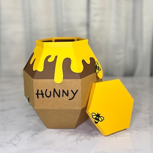Hunny Pot Gift Box SVG, DIY Winnie the Pooh Party Centerpiece, 3D Paper ...