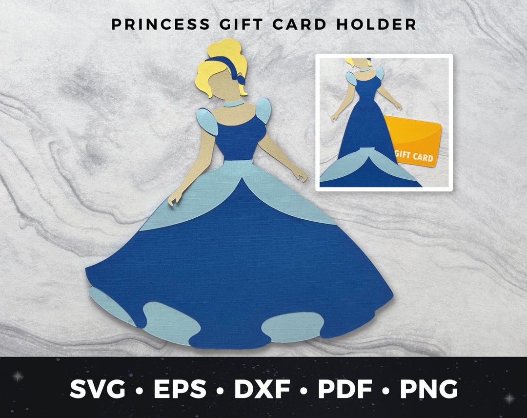 Princess Gift Card Holder Svg, Princess Cut File, Princess Birthday ...