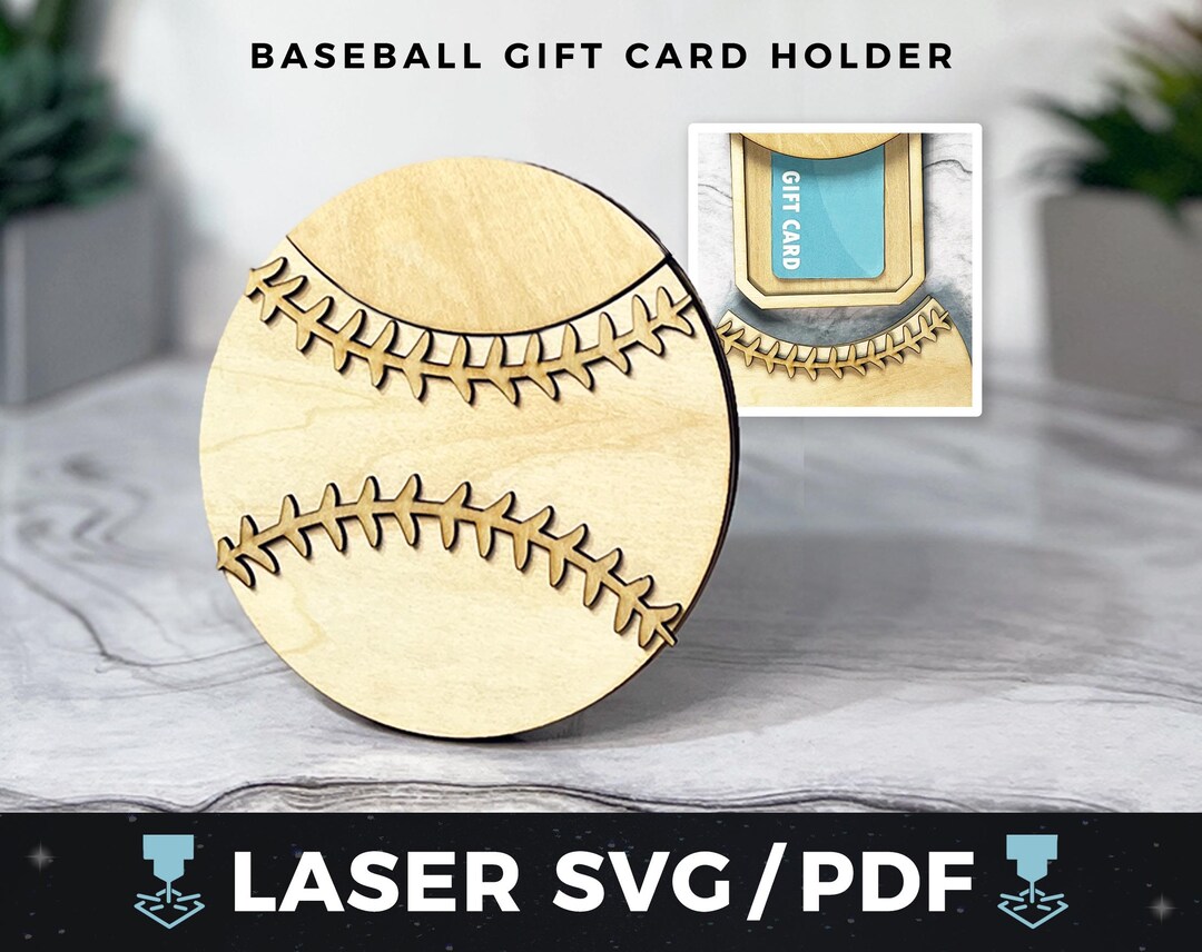 Baseball Gift Card Holder Laser SVG, DIY Baseball Coach Gift Card ...