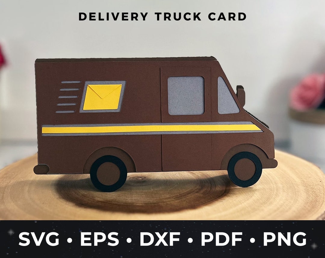 Delivery Truck Card Template Delivery Driver Gift Delivery - Etsy