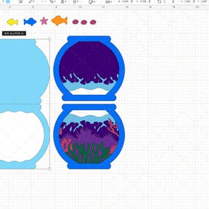 Fish Bowl Card SVG, Aquarium Greeting Card Svg, Underwater Card Pdf ...