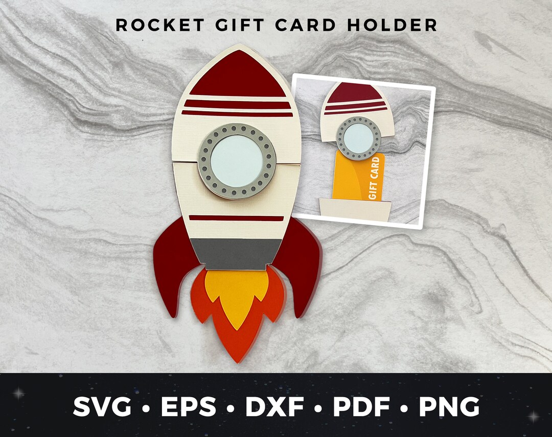 Rocket Gift Card Holder Svg, Space Ship Gift Card Holder, Rocket Cut File, Astronaut Birthday ...