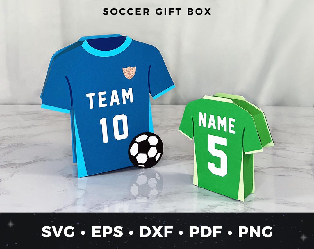 Soccer Jersey Favor Box Svg, Soccer Gift Box Svg, Soccer Team Gift ...