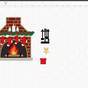Christmas Mantel Svg, Christmas Fireplace Svg, Christmas Fireplace Png ...