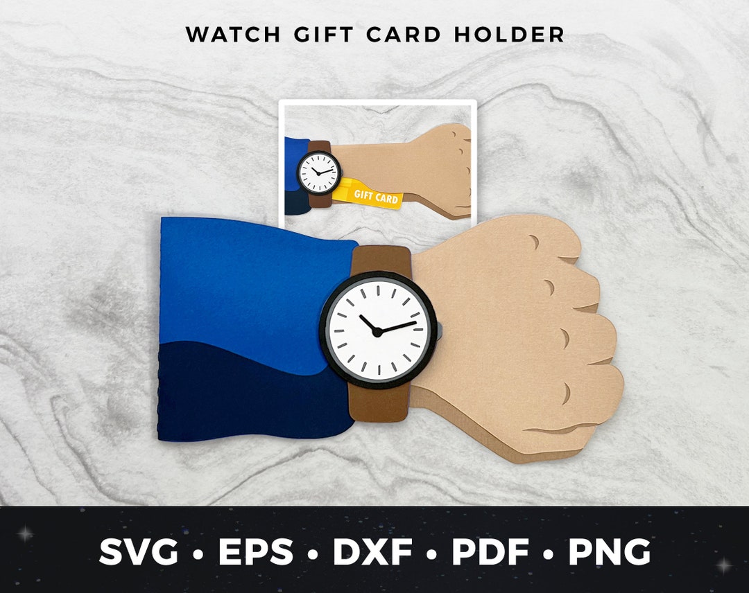 Watch Gift Card Holder Svg, Watch Money Holder Svg, Watch Birthday Gift ...