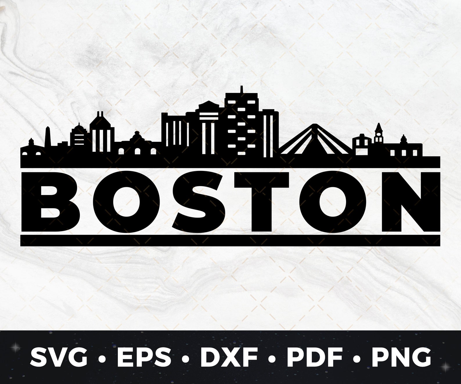 Boston Svg City Skyline Silhouette Svg Boston Skyline Svg - Etsy
