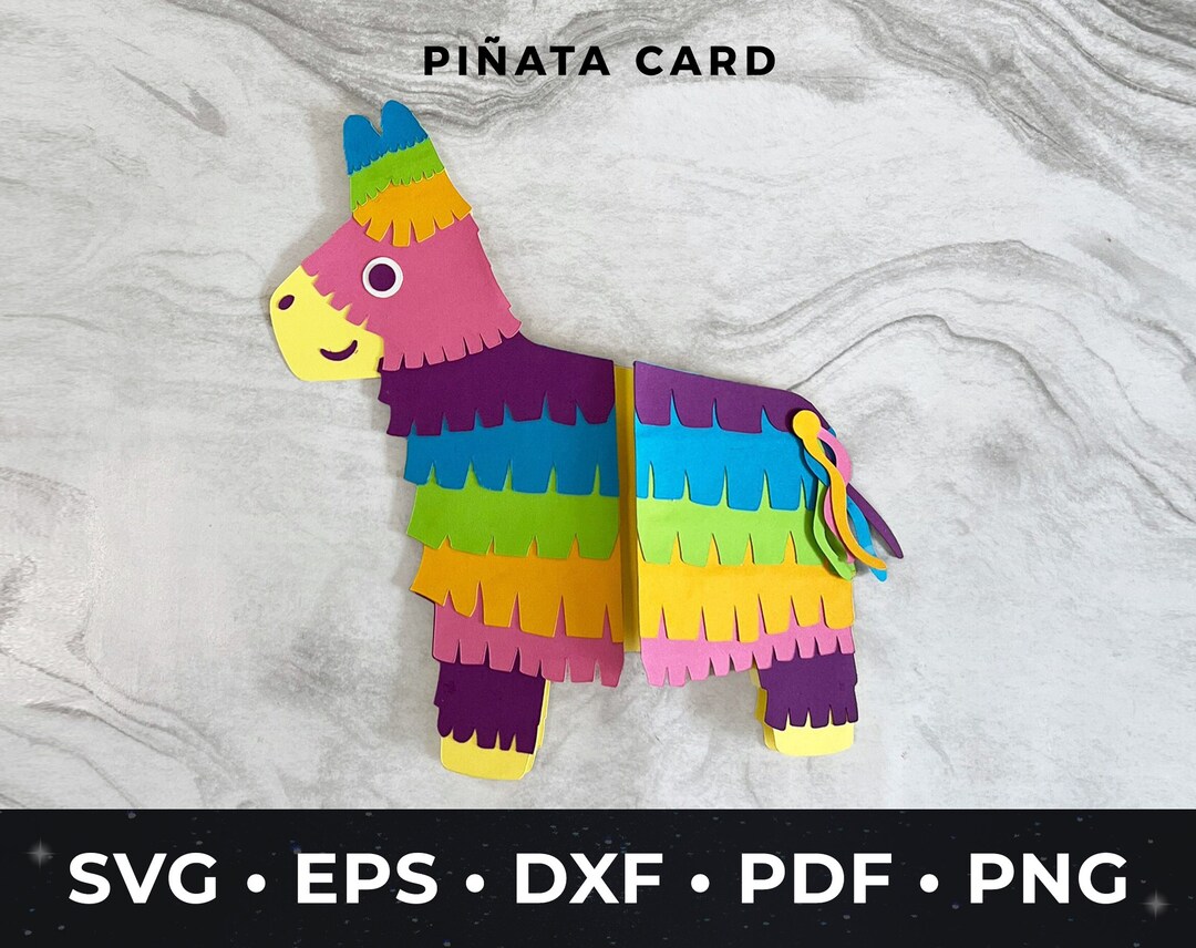 Pinata Card Template Svg Pinata Svg Pinata Birthday Card - Etsy