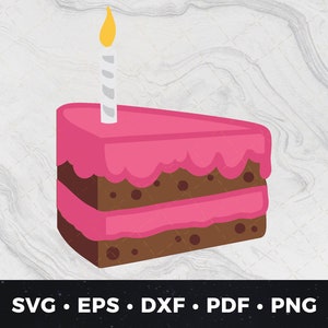 Piece of Cake Svg, Birthday Cake Svg, Cake Svg, Cake Vector, Cake ...