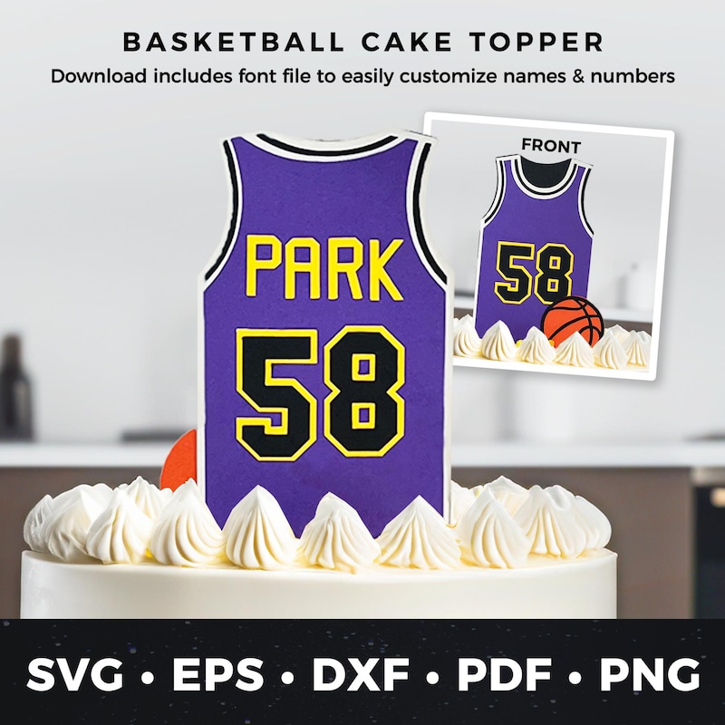 Basketball Cake Topper - Etsy