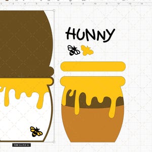 Hunny Pot Greeting Card SVG, Cute Honey Pot Card, DIY Winnie the Pooh ...