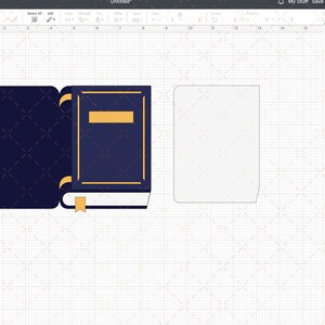 Book Card Svg, Book Lover Card Cut File, Book Cut File, Book Greeting ...
