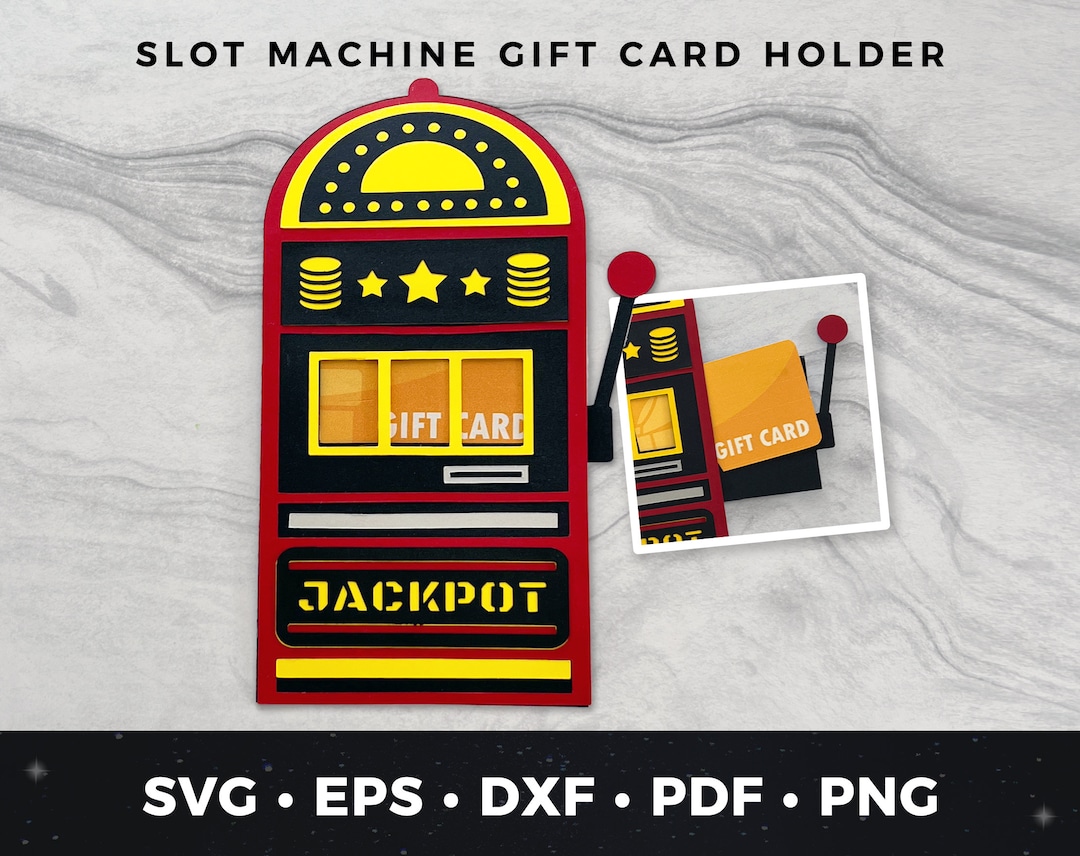 Slot Machine Gift Card Holder, Las Vegas Gift Card Holder, Gambling ...