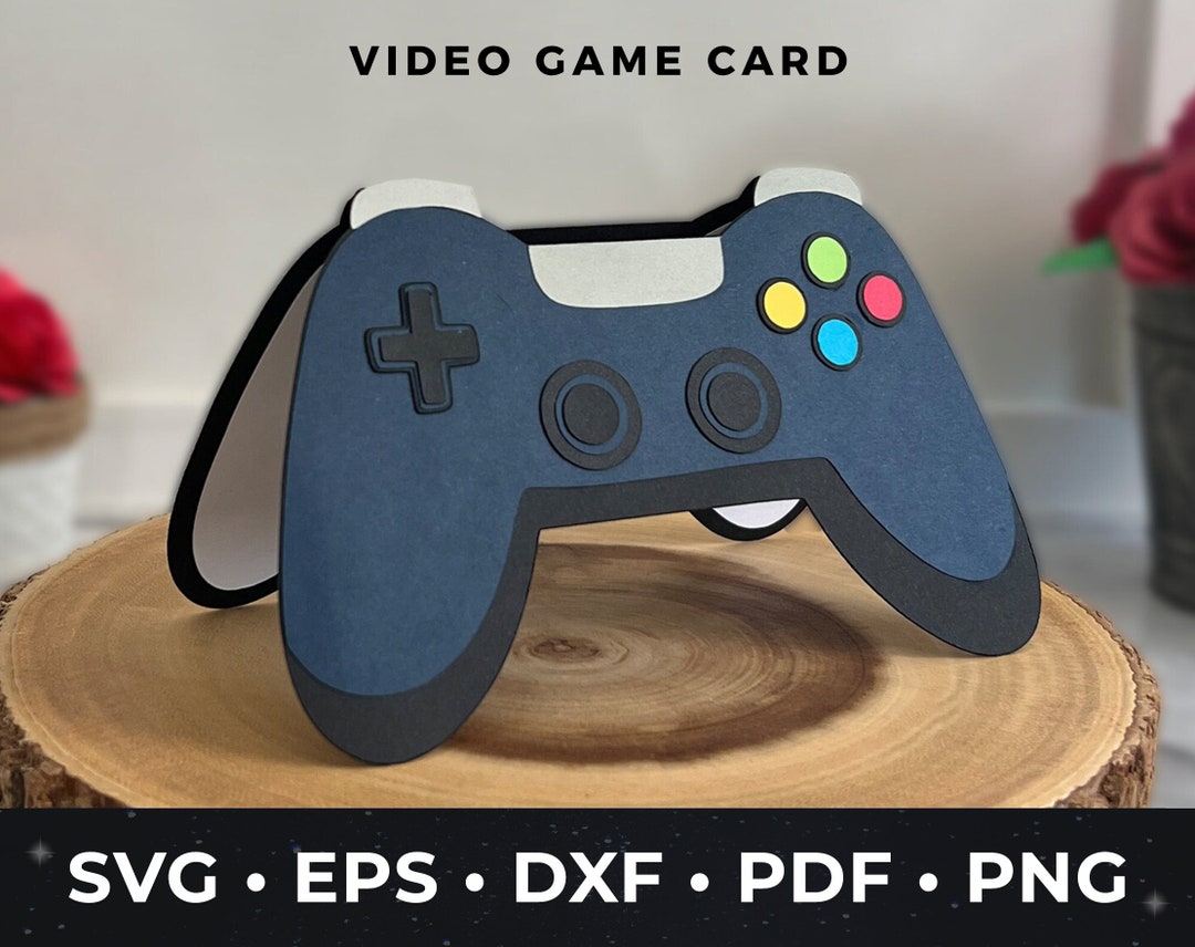 Video Game Controller Card Svg DIY Video Game Card Video - Etsy