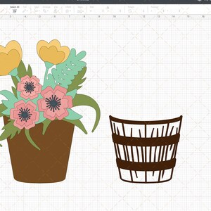 Flower Pot Svg, Cute Flower Pot Svg, Flower Bouquet Svg, Flower Pot Cut ...