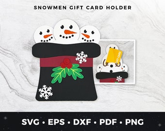 Snowman Christmas Holiday Gift Card Holder - Etsy