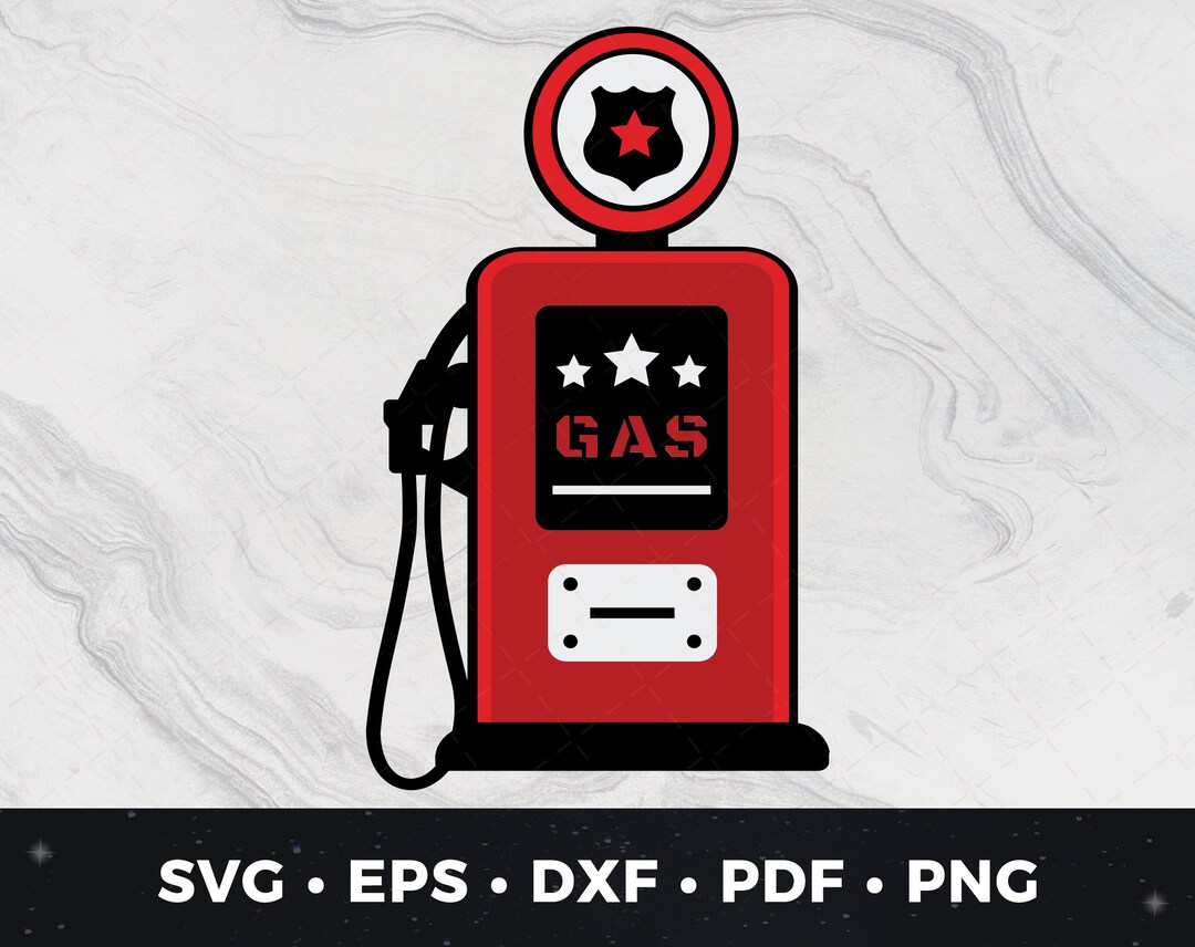 Retro Gas Station Svg, Vintage Gas Station Svg, Gas Cut File, Gas ...
