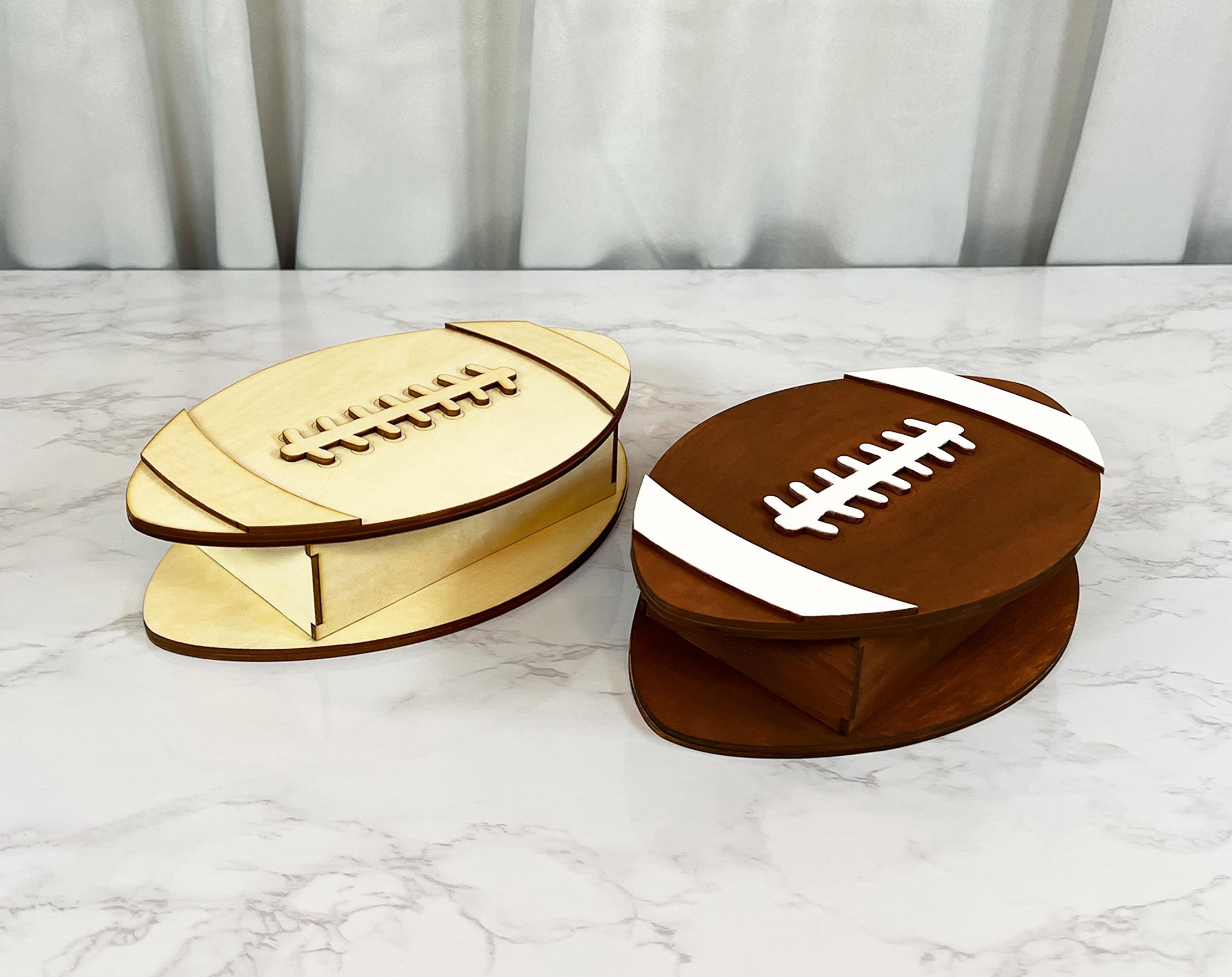 Football Gift Box Laser Cut File, Football Treat Box SVG, Sports Party ...