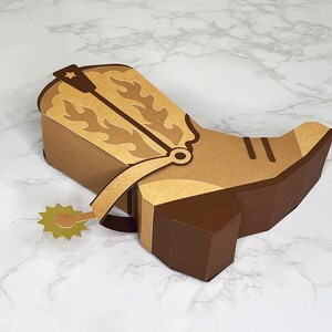 3D Cowboy Boot SVG, Paper Cowgirl Boot, Cricut Cowboy Boot Decor ...