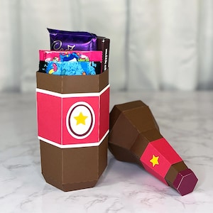 Beer Bottle Gift Box SVG, 3D Beer Favor Box Template, DIY Paper Beer ...