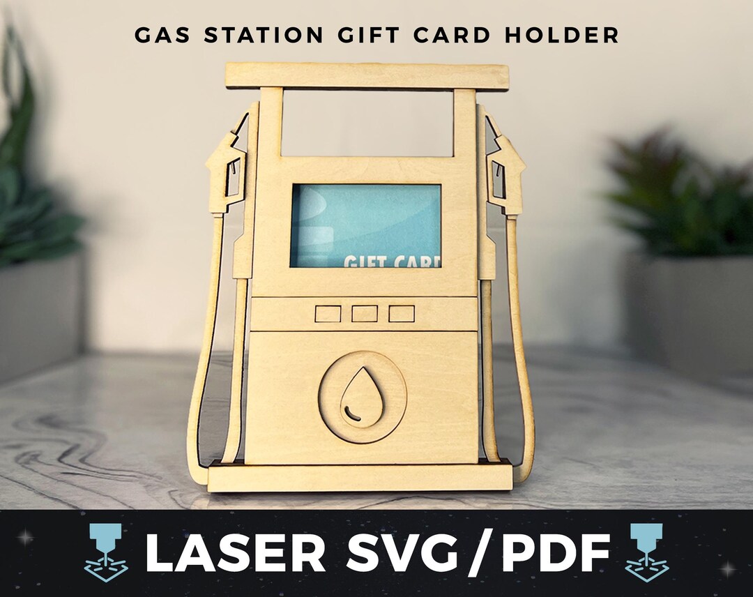 Gas Station Gift Card Holder Laser SVG, Fuel Gift Card PDF, Gas Money ...