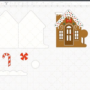 Gingerbread House Card Svg, Gingerbread House Cut File Svg, Christmas ...